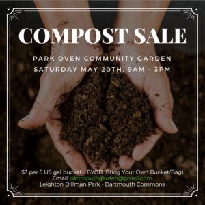 Park Oven Community Garden Compost Sale | Grow, Cook & Eat Together
